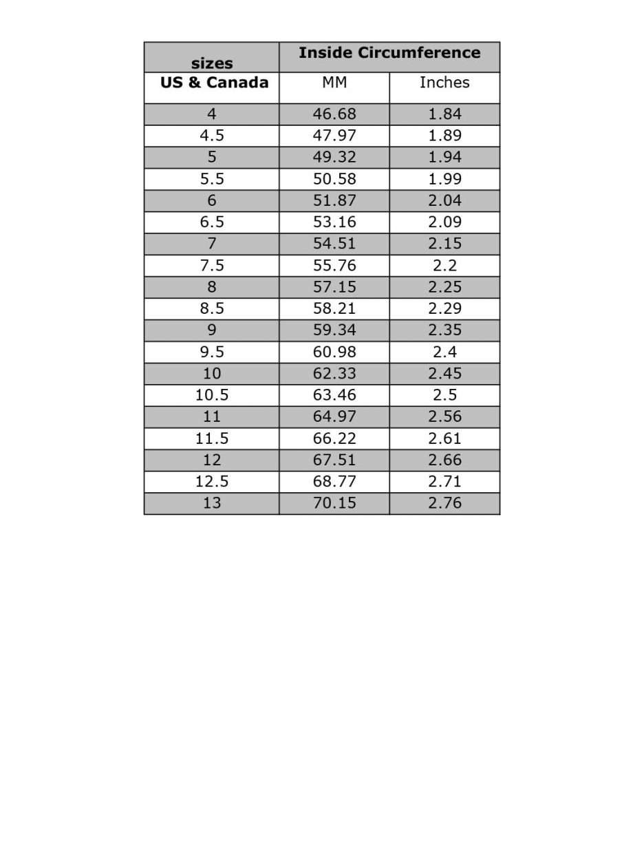 ring size alma chart CIR1 - Alma My Love