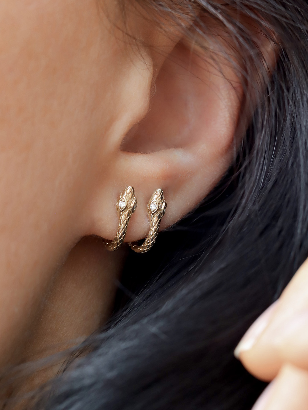 Alma My Love - snake earrings